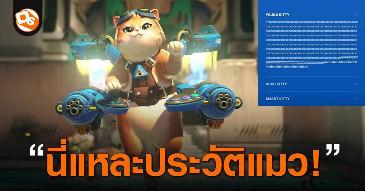 Jetpack Cat ฮีโร่ใหม่ Overwatch ที่บอกเลยว่าประวัติตัวละคร = แมวนั่งทับ ...