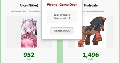 Rule34dle เกมที่ให้เดาว่า "ตัวละครไหนมีภาพ 18+" เยอะกว่ากัน ซึ่งทำให้รู้เลยว่าบางทีเราอาจยังลง ...